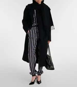 Attico Scarf Detail Wool And Cashmere Coat