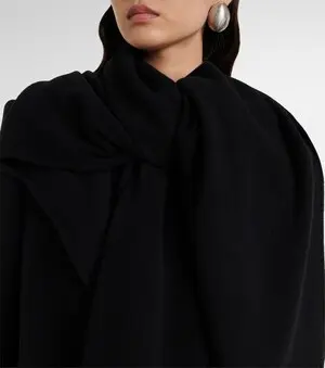 Attico Scarf Detail Wool And Cashmere Coat