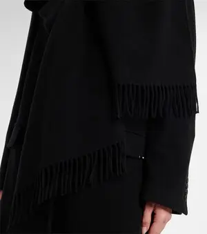 Attico Scarf Detail Wool And Cashmere Coat