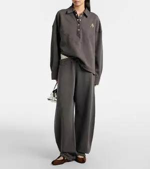Attico Cotton Jersey Barrel-leg Sweatpants - Grey