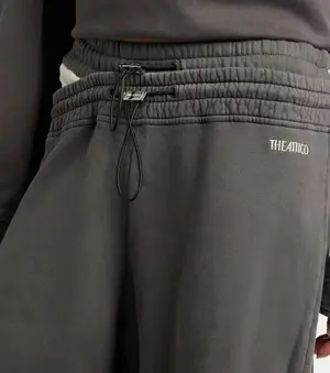 Attico Cotton Jersey Barrel-leg Sweatpants - Grey