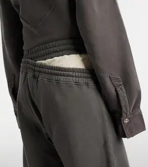 Attico Cotton Jersey Barrel-leg Sweatpants - Grey