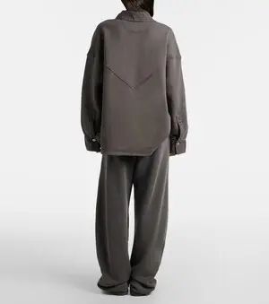 Attico Cotton Jersey Barrel-leg Sweatpants - Grey