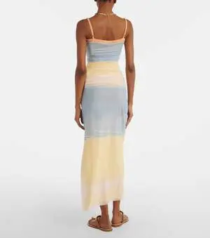 SIR. Printed Mesh Maxi Skirt