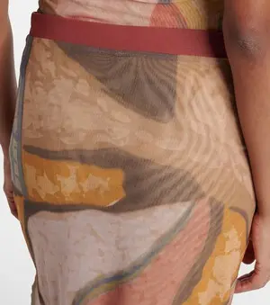 SIR. Printed Mesh Maxi Skirt - Multicoloured