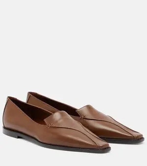 Manolo Blahnik Cleofe Leather Loafers - Brown