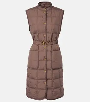 Moncler Cygnette Quilted Down Vest - Brown