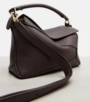 Loewe Puzzle Edge Small Leather Top-handle Bag - Brown