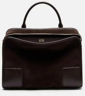 Loewe Amazona 180 Suede Tote Bag - Brown