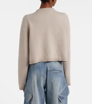 Alaïa Cashmere And Wool-blend Crewneck Sweater