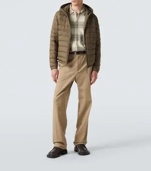 Moncler Quilted Down Jacket With Drawstring Hood