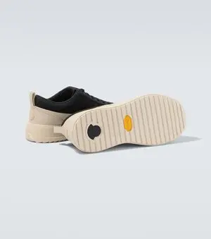 Moncler Altive" Leather-trimmed Lace-up Sneakers - Black