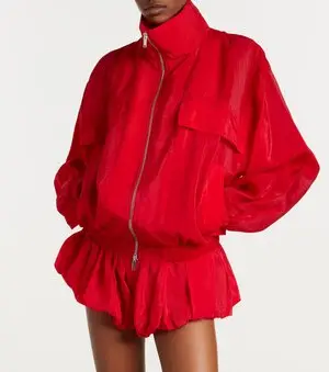 THE FRANKIE SHOP Drea Bomber Jacket - Red