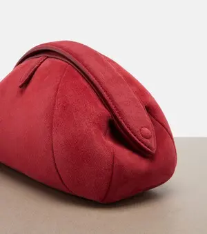 Alaïa Small Suede Clutch - Red