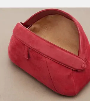 Alaïa Small Suede Clutch - Red
