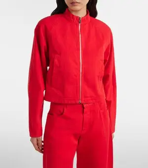 Alaïa Denim Jacket - Red