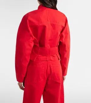 Alaïa Denim Jacket - Red