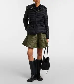 Moncler Raies Hooded Quilted Down Jacket - Black