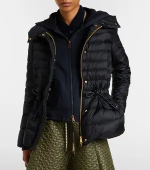 Moncler Raies Hooded Quilted Down Jacket - Black