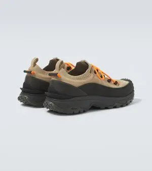 Moncler Trailgrip Lite3 Suede-trimmed Lace-up Sneakers - Beige