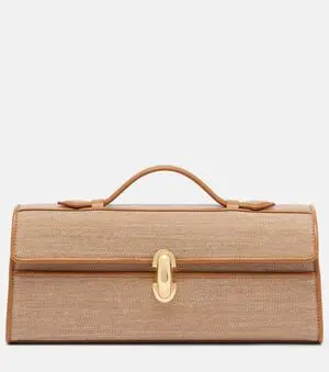Savette Symmetry Slim Medium Canvas Top-handle Bag - Brown