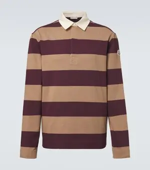 Moncler Striped Cotton Pique Polo Shirt - Multicoloured