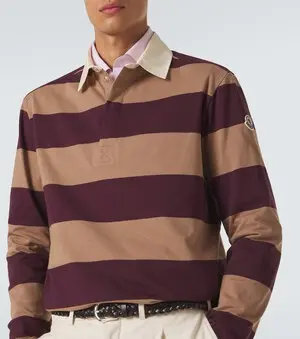 Moncler Striped Cotton Pique Polo Shirt - Multicoloured