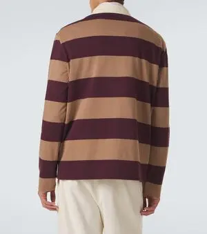 Moncler Striped Cotton Pique Polo Shirt - Multicoloured