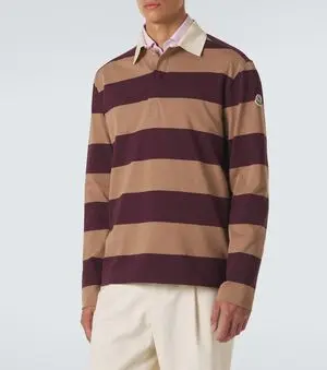 Moncler Striped Cotton Pique Polo Shirt - Multicoloured