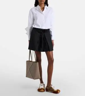 Loewe Puzzle Fold Medium Leather Tote Bag - Grey