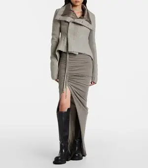 Rick Owens Asymmetrical Alpaca And Wool-blend Jacket