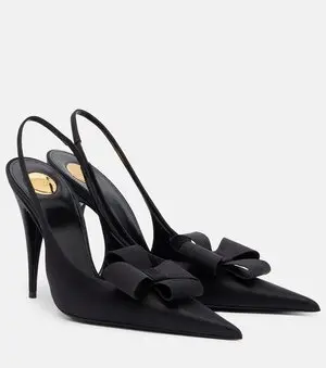 Saint Laurent Tea Bow-detail Slingback Pumps
