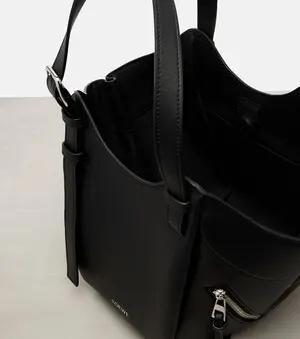 Loewe Hammock Flip Medium Leather Tote Bag - Black
