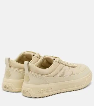 Moncler Leather-trimmed Sneakers - Beige