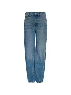 Alexander Wang Hotfix Logo Jeans - Blue