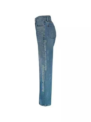 Alexander Wang Hotfix Logo Jeans - Blue