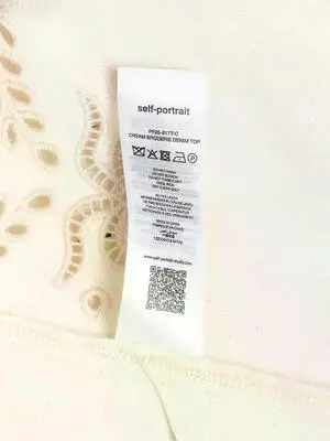 SELF-PORTRAIT Broderie Anglaise Scalloped Hem Top
