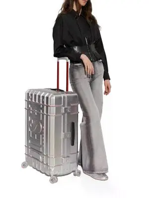DIESEL® Embossed Logo Suitcase - Silver