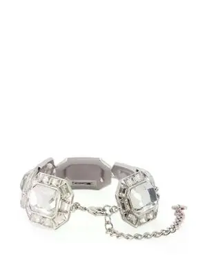 SELF-PORTRAIT Crystal Embellished Chain Bracelet - Silver