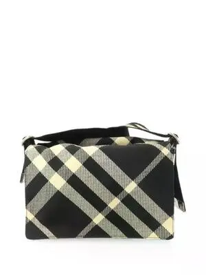 Burberry Plaid Pattern Crossbody Bag - Black