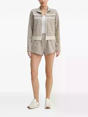 Guess Monogram-print Zip-up Sweatshirt