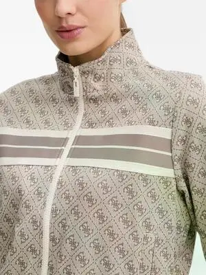 Guess Monogram-print Zip-up Sweatshirt