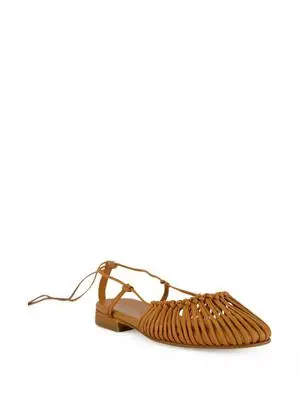 Hereu Mantera Knotted Leather Sandals - Brown