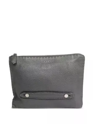 Fendi Silver Tone Clutches For Women