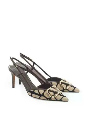 Valentino Garavani Vlogo Jacquard Slingback Pumps