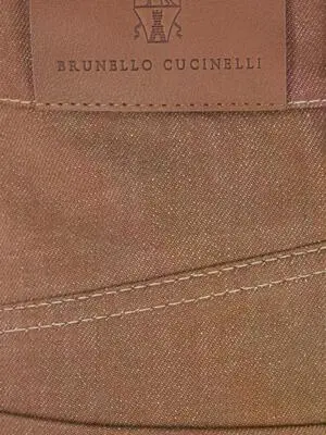 Brunello Cucinelli Contrast Stitch Wide-leg Jeans