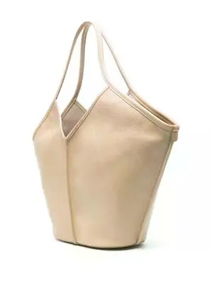 Hereu Calella Distressed Leather Tote Bag - Neutrals
