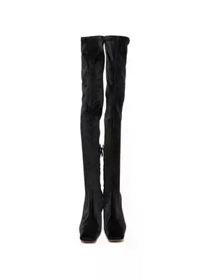 MANUDIECI Velvet Over-the-knee Boots