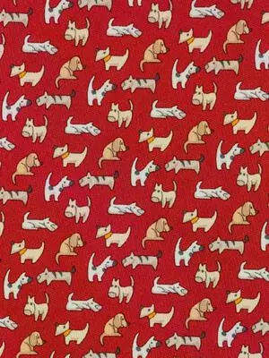 FERRAGAMO Silk Tie With Dog Print