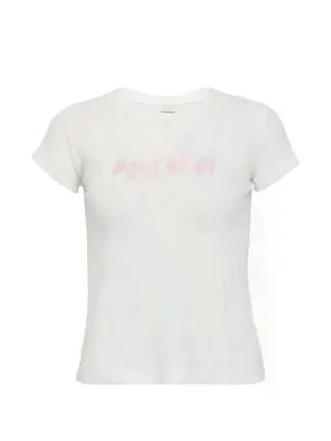 Rally Movement Ribbed Logo T-shirt - White